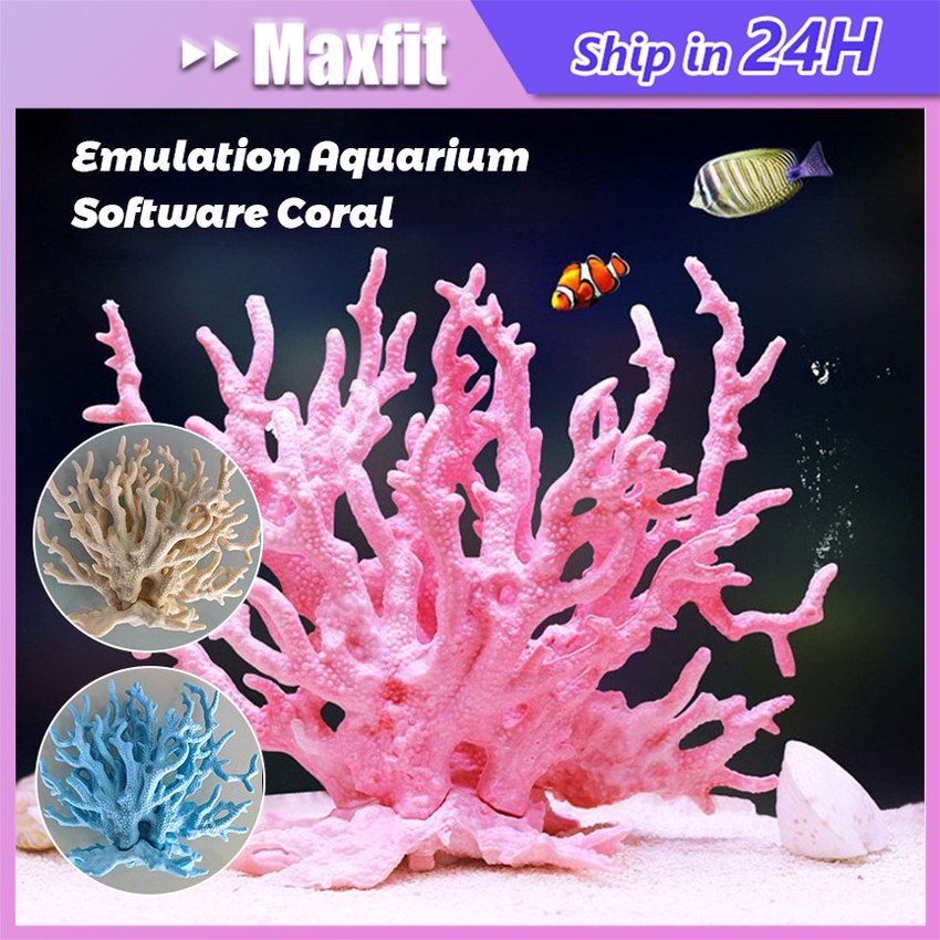 Jual Hiasan Aquarium Karang Buatan Bahan PVC Dekorasi Aquascape Batu Coral Ornamen Dekorasi ...