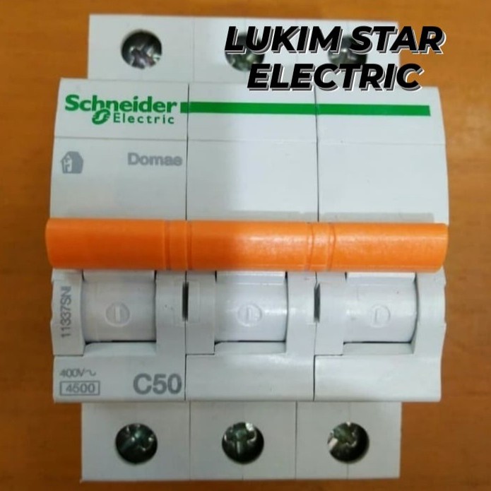 Jual MCB DOMAE Schneider 40A/50A/63A 3 Phase 3p 3phase mcb Schneider ...
