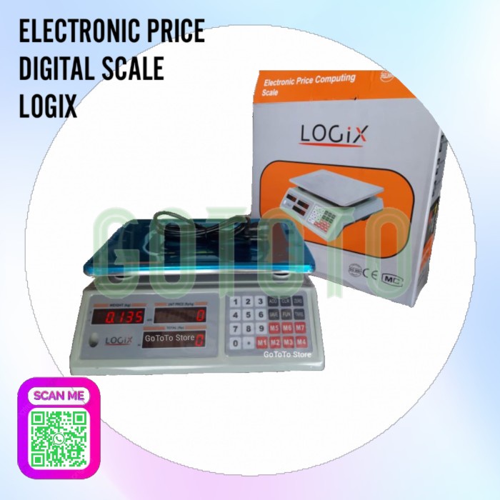 Jual TIMBANGAN LAUNDRY, BUAH, DIGITAL, DAGING, TELUR, SAYUR, LOGIX 40 kg | Shopee Indonesia