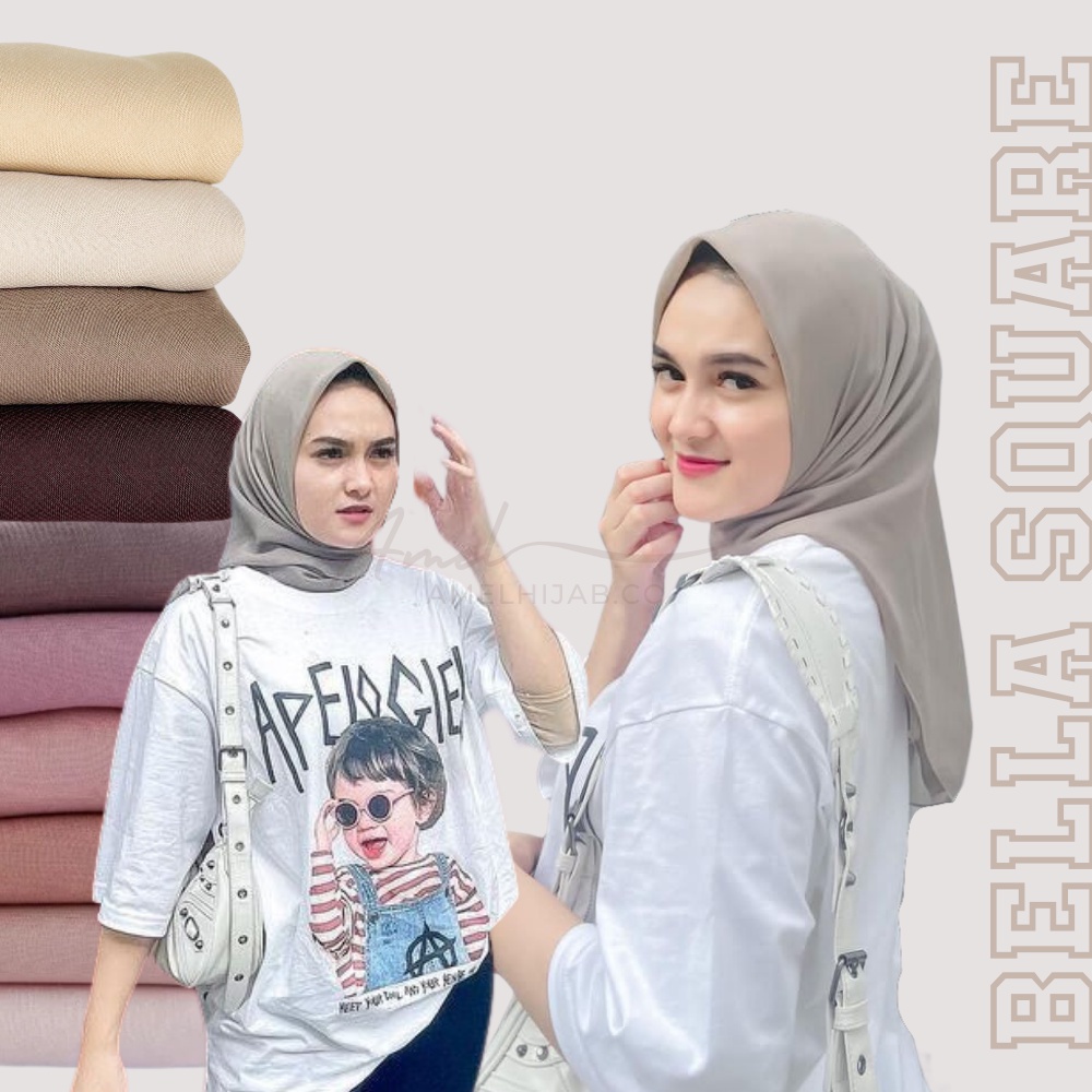 Jual [ COD ] Bella Square 50 Warna Hijab Segiempat | Shopee Indonesia