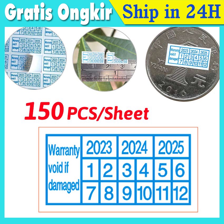 Jual 150pcs 2023-2025 Sticker Segel Garansi / Stiker Label Pelindung ...