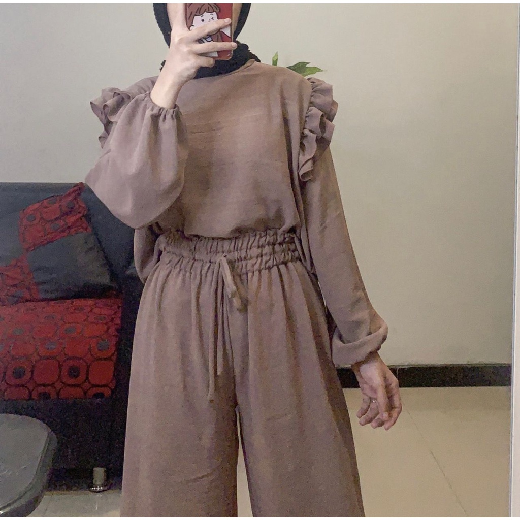 Jual RUBY SET | SETELAN KULOT BAHAN CREPE | OOTD WANITA MUSLIM TERBARU ...