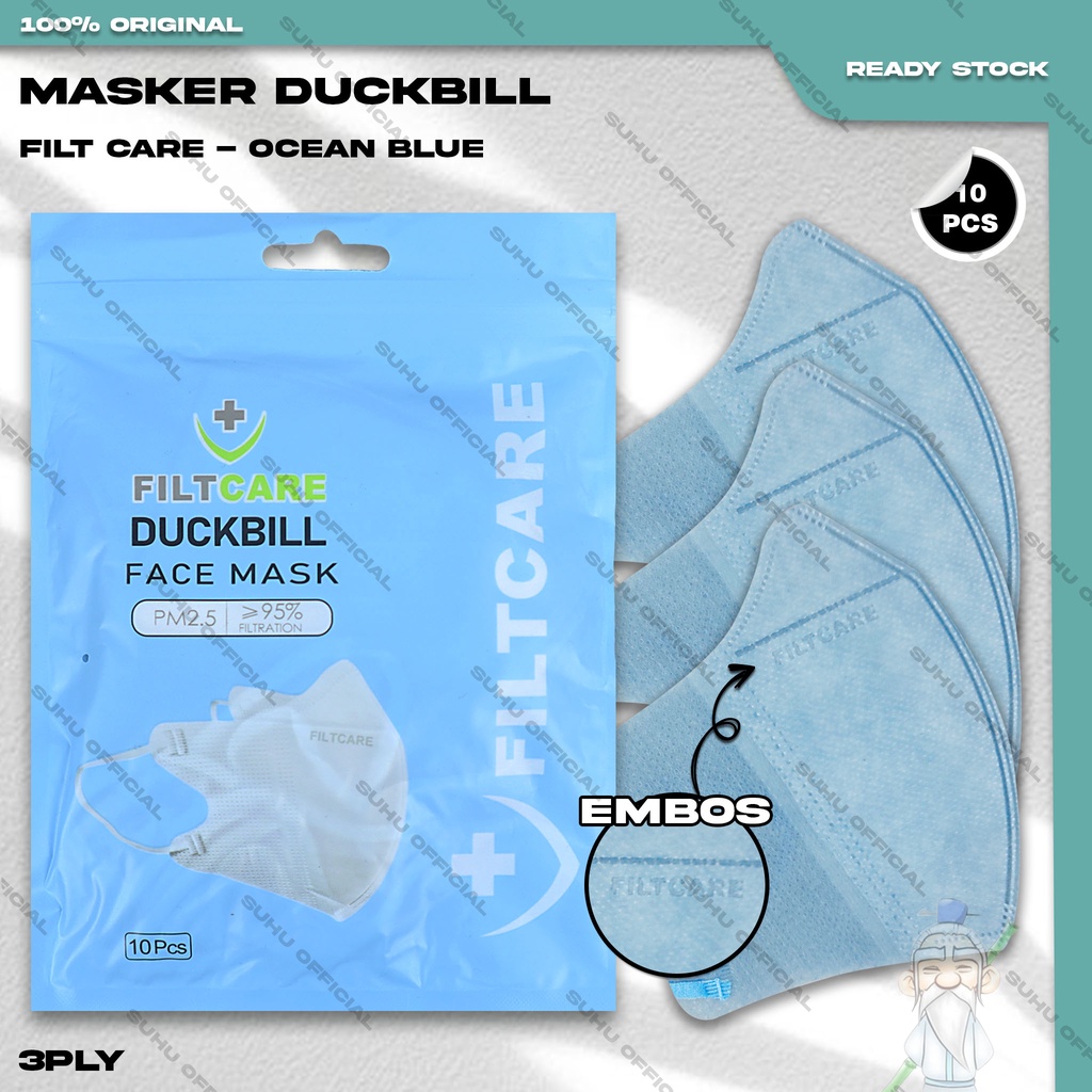Jual Masker Duckbil FILTCARE 3Ply isi 10Pcs Putih Hitam Abu Warna ...