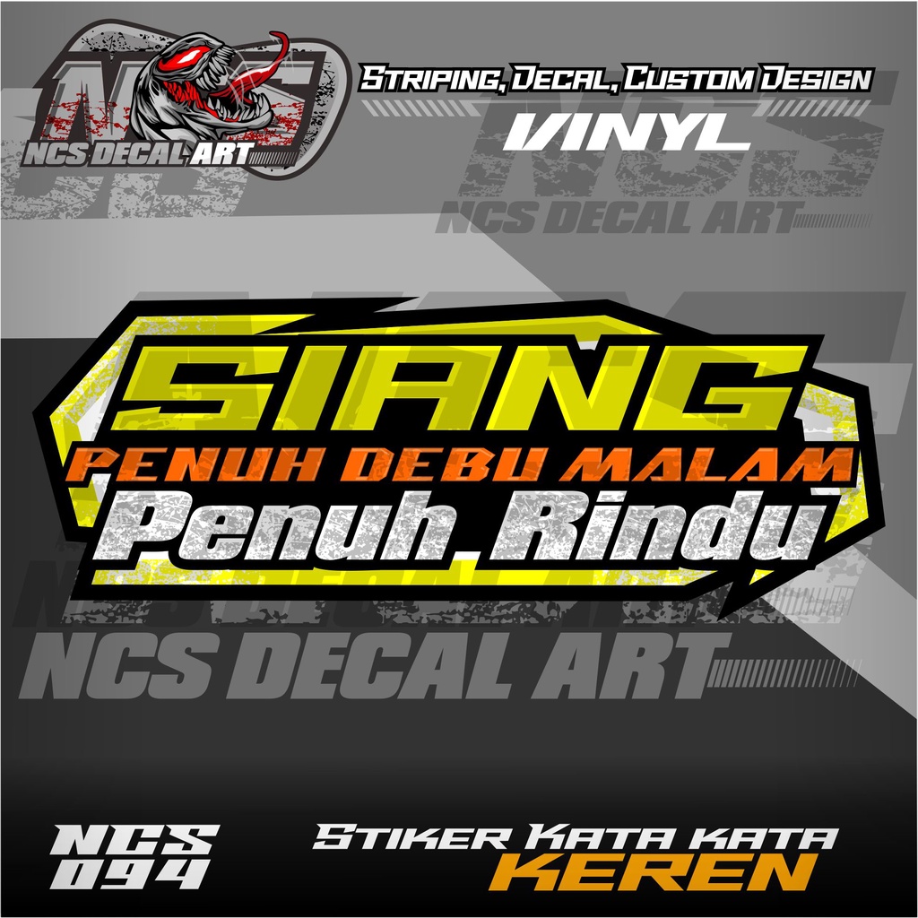 Jual sticker mobil tulisan keren stiker variasi stiker vinyl - hologram ...