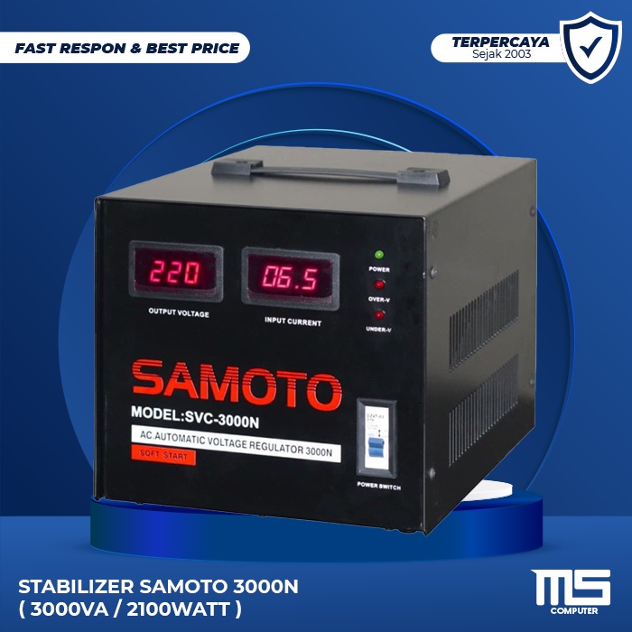 Jual STABILIZER SAMOTO 3000N ( 3000VA / 2100WATT ) | Shopee Indonesia