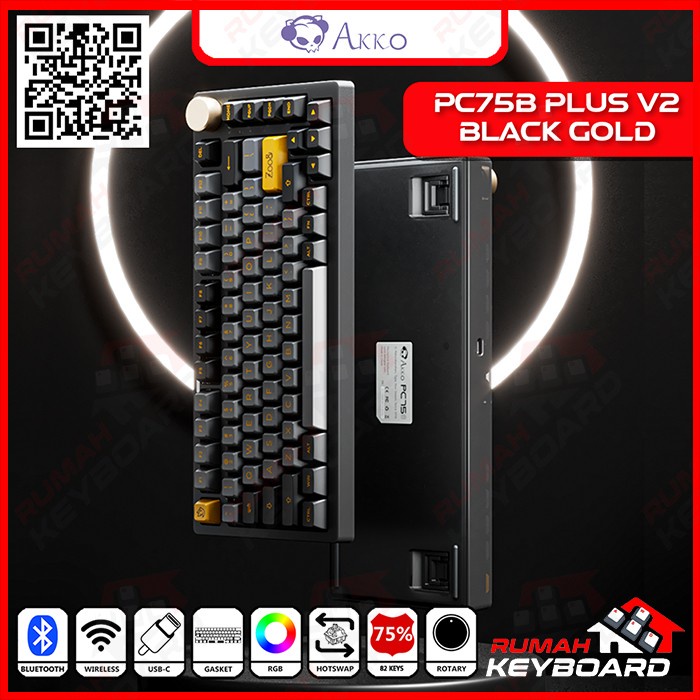 Jual MECHANICAL KEYBOARD - AKKO PC75B PLUS V2 - 75% - RGB - GASKET - 3 ...