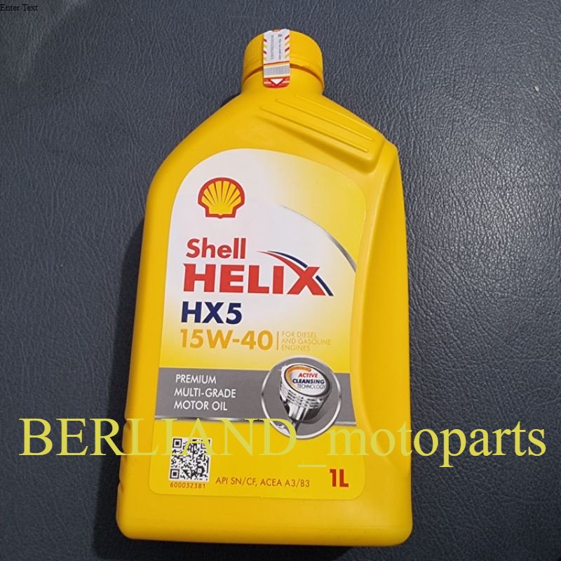 Jual Oli Mesin Shell Helix HX5 SAE 15W-40 1 Liter 1L Bensin Diesel ...