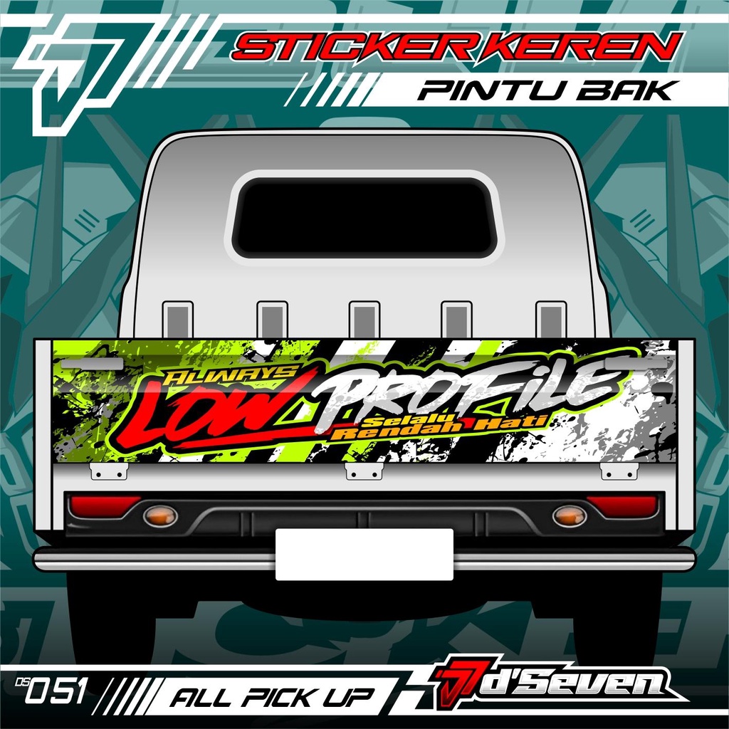 Jual Stiker Pintu Belakang Bak All Pick Up LOW PROFILE Premium Full ...