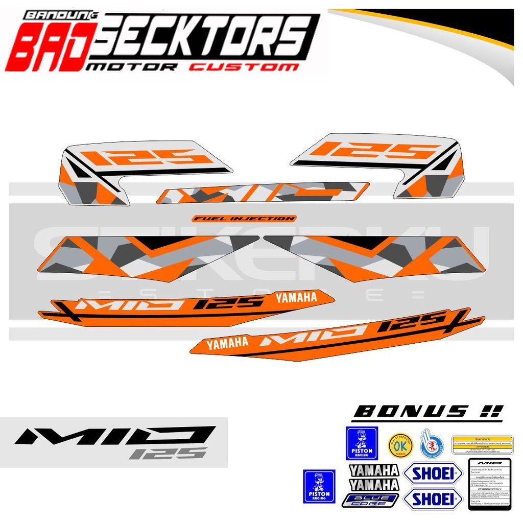Jual YAMAHA MIO I 125 STOCK DECAL / 2015 / 2016 / 2017 /2018 / 2019 ...