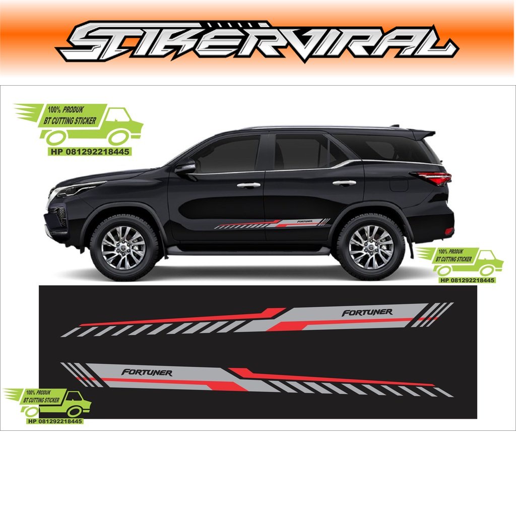 Jual sticker mobil fortuner sticker mobil fortuner sticker toyota ...