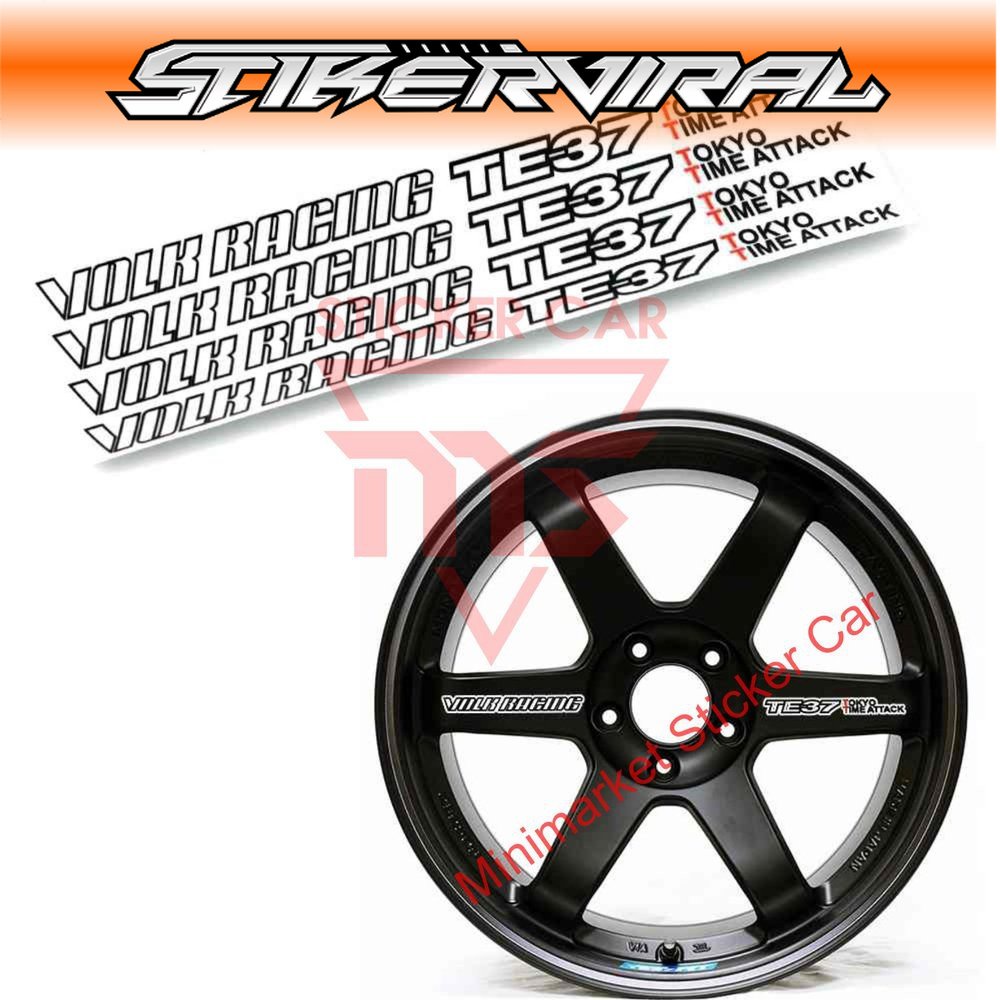 Jual STICKER STIKER VELK RIM VOLK RACING TE37 TOKYO TIME ATTACK 8PCS ...