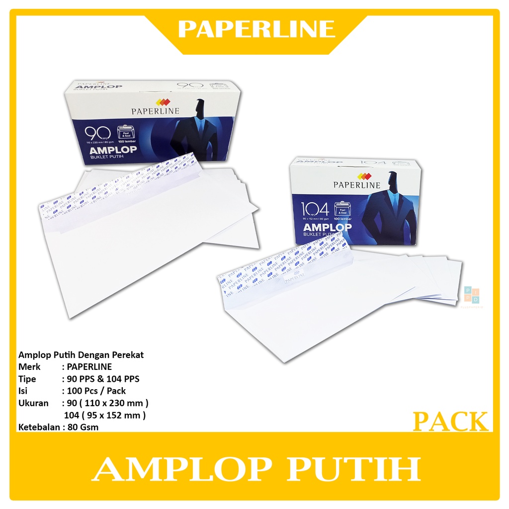Jual PAPERLINE - Amplop Putih Peel & Seal No.90~No.104 - Pack | Shopee ...