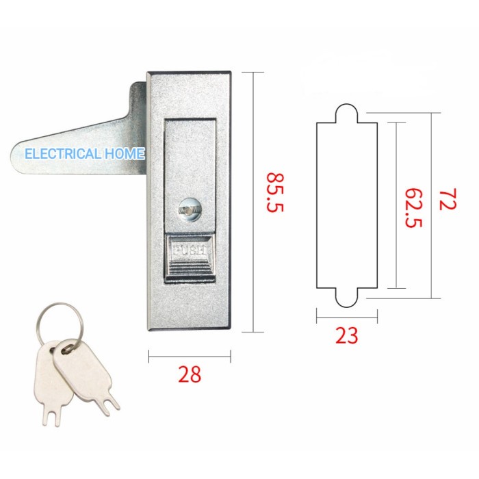 Jual NEW KUNCI BOX PANEL MS-603-3-1 (PUSH LOCK WITH KEY) | Shopee Indonesia