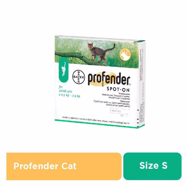 Jual Profender Spot On Obat Cacing Kucing Kecil 2.5KG Tetes Small Cat ...