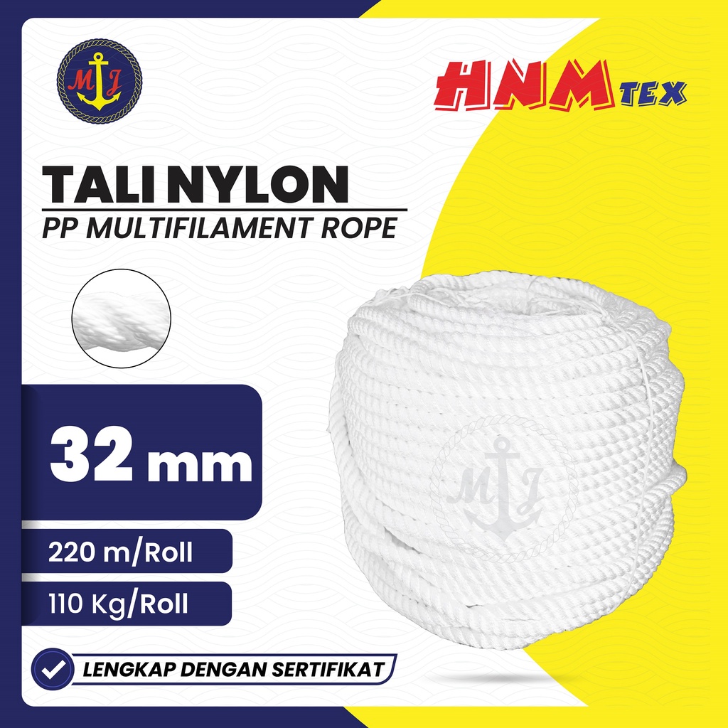Jual TALI NYLON 32 MM CIR 4 INCI // TALI PP MULTI | Shopee Indonesia