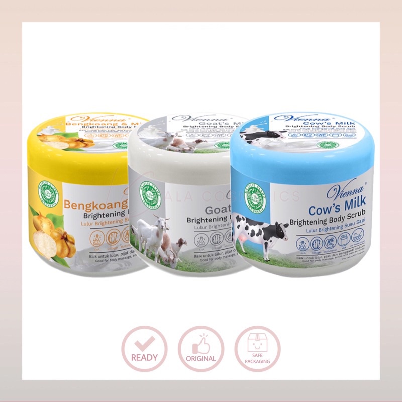 Jual READY VIENNA BRIGHTENING BODY SCRUB 250GR BPOM - LULUR MANDI ...
