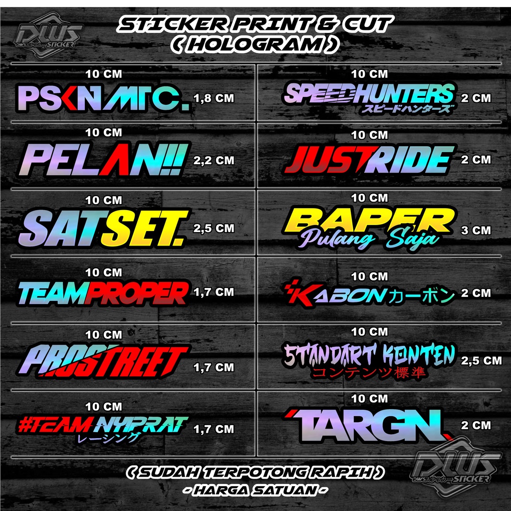 Jual Sticker Print Racing Stiker racing terbaru / stiker motor / stiker ...