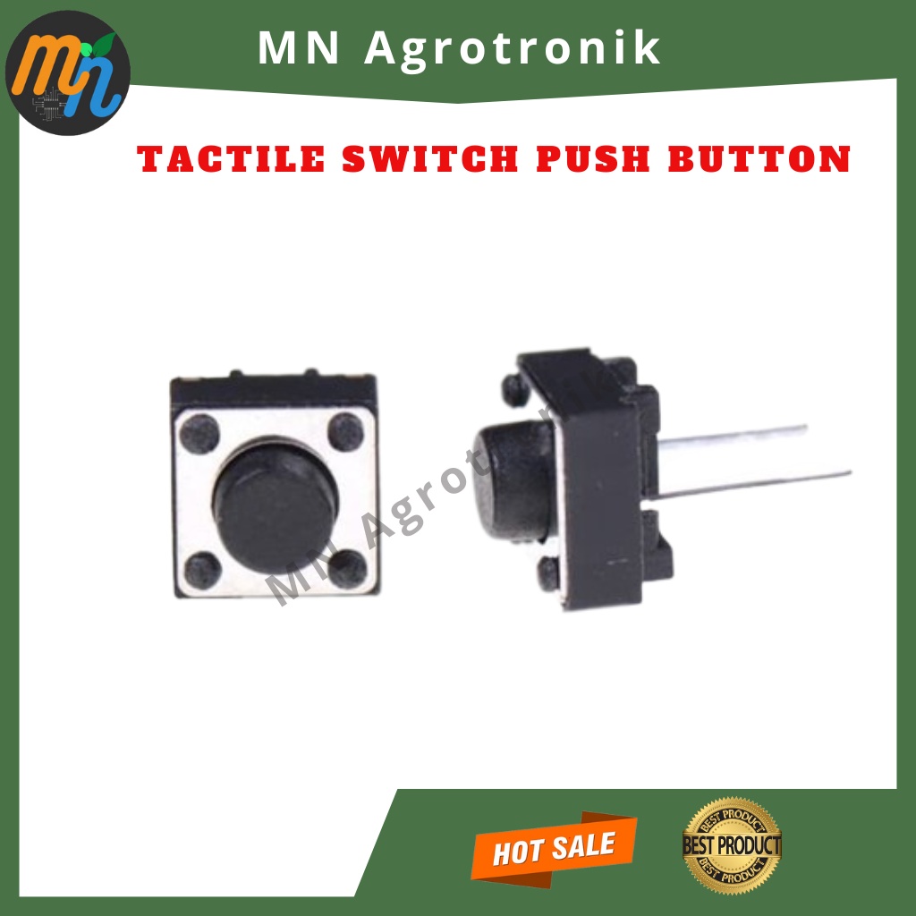 Jual TACTILE SWITCH PUSH BUTTON 6X6X5 MM 2P 2 PIN PUSH-ON MOMENTARY ...