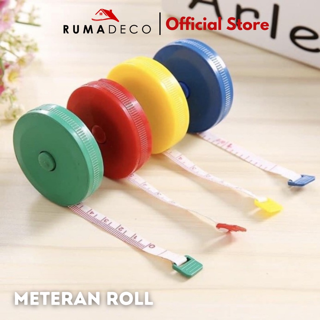 Jual RUMADECO METERAN GULUNG MINI PUTAR ROLL 150CM METER | METERAN KAIN ...