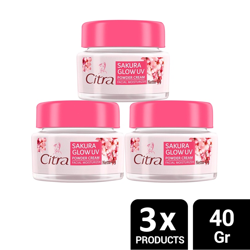 Jual Citra Sakura Glow UV Facial Moisturizer 40 G x 3 | Shopee Indonesia