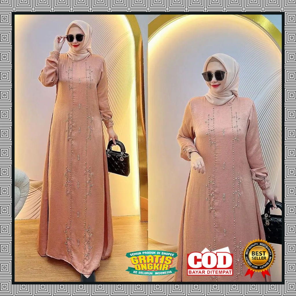 Jual GAMIS SYAR I MURAH TERLARIS MODEL KEKINIAN /SR Berby Dress Matt Crinkle Airflow Gamis ...