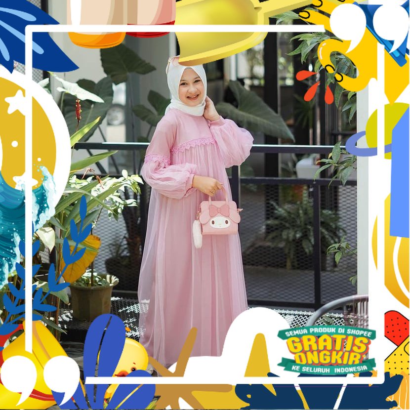 Jual GAMIS ANAK TANGGUNG TERBARU ANNA DRESS | UMUR 9-11-12-14 TAHUN 4 ...