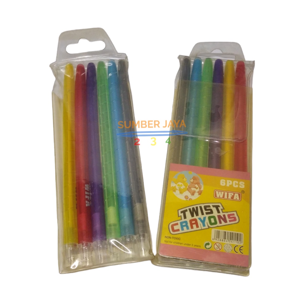Jual CRAYON PUTAR / KRAYON PUTAR / CRAYON WARNA ISI 6 / CRAYON ...