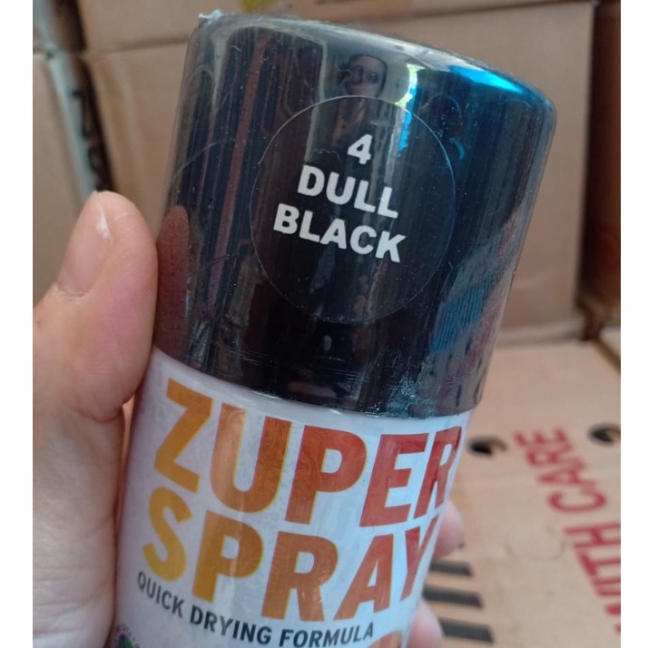Jual Zuper Spray Paint Pilok Pilox Warna Dull Black / Hitam Dop / Hitam ...