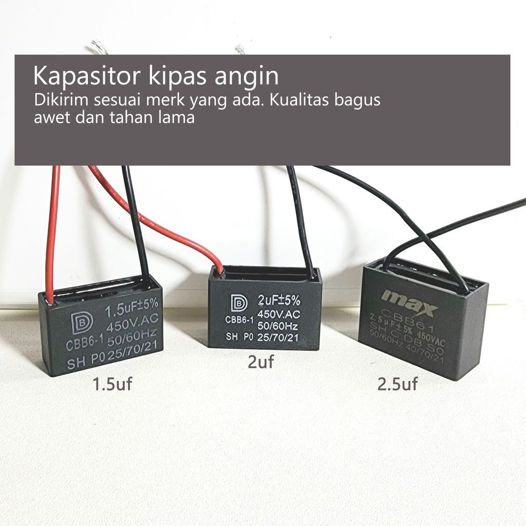 Jual Kapasitor Kipas Angin 1.5UF 2UF 2.5UF 450V | Shopee Indonesia