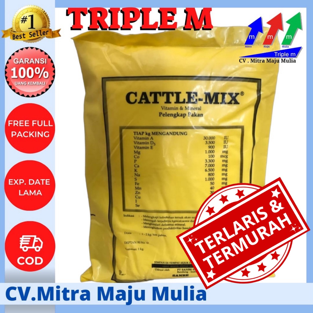 Jual Premix CattleMix Sanbe Cattle mix mineral penggemukan hewan ternak ...