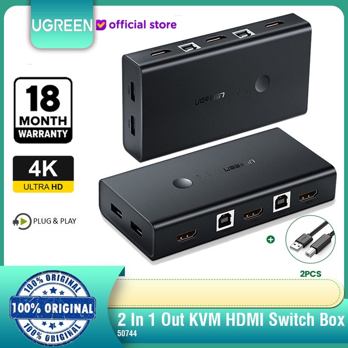 Jual UGREEN HDMI Switch Box 2 In 1 Out KVM Switching | Shopee Indonesia