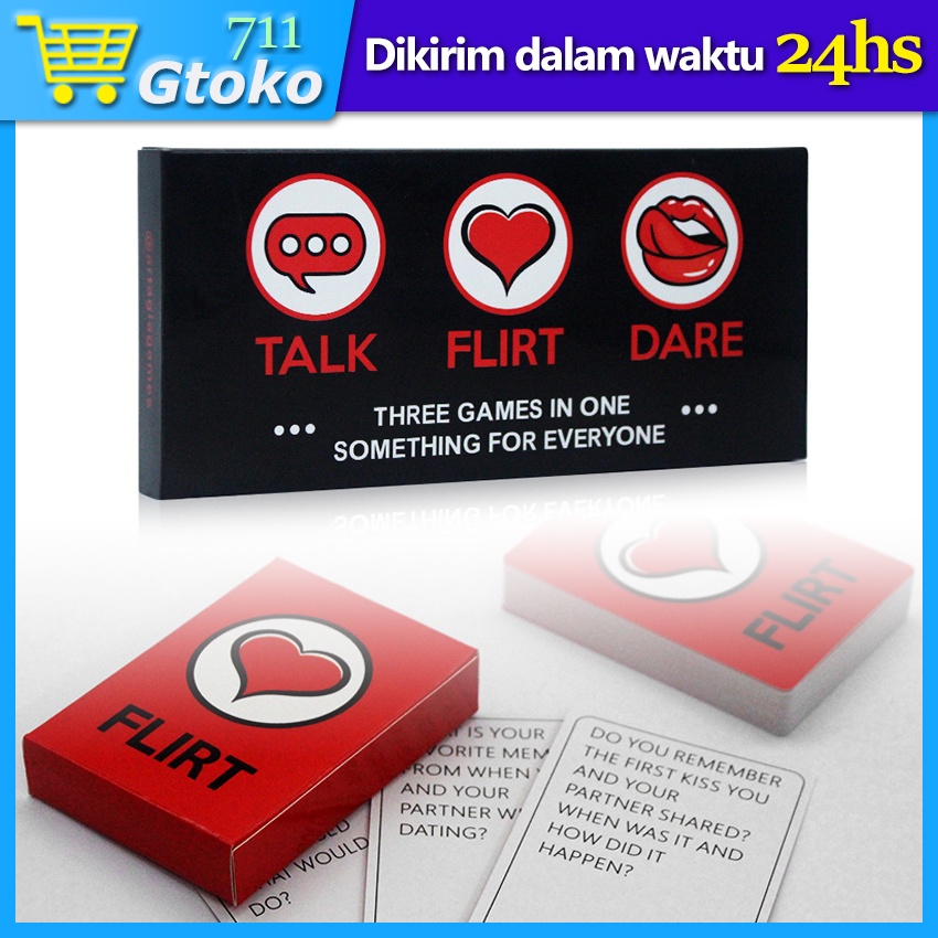 Jual Talk Flirt or Dare - Bedroom Battle Couples Relationship Card Game ...