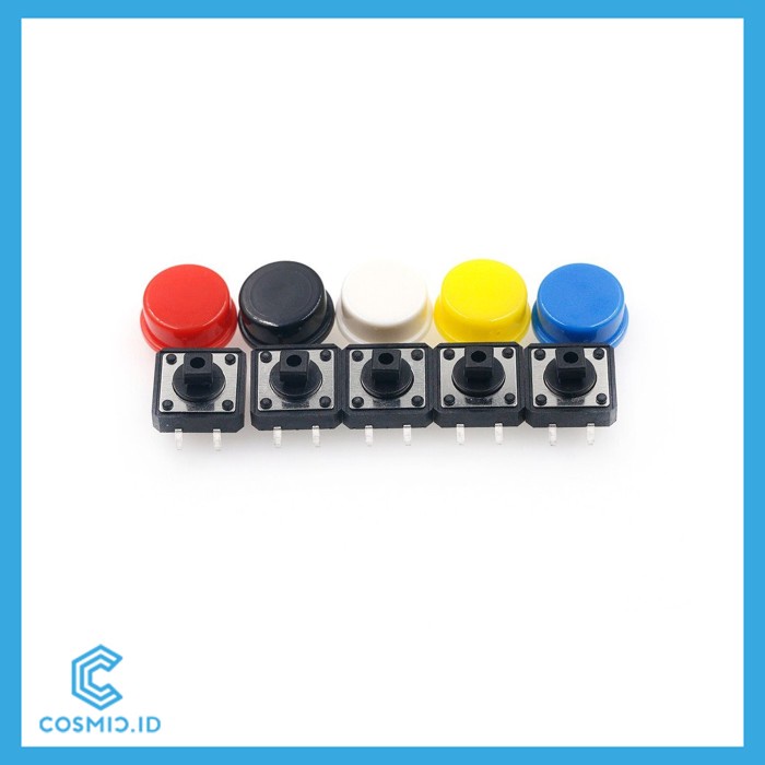 Jual Tactile Switch Push Button + Cap Warna Multi Color | Shopee Indonesia