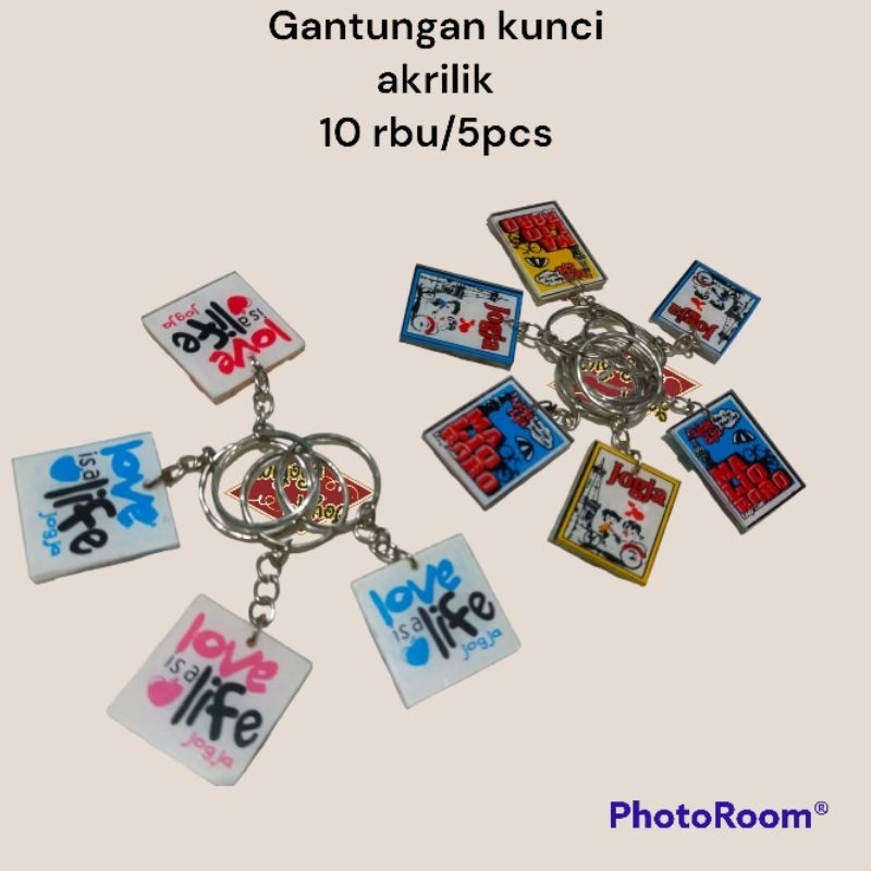 Jual AF36 gantungan kunci akrilik khas jogja / sovenir oleh oleh khas jogja / gantungan kunci ...