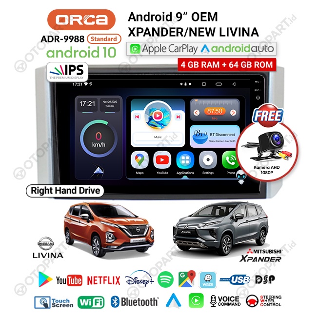 Jual Head Unit TV Android 9" OEM Mitsubishi XPANDER ORCA RHD | Shopee ...