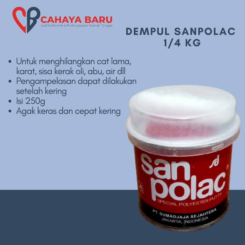 Jual DEMPUL SANPOLAC 1/4 KG | Shopee Indonesia