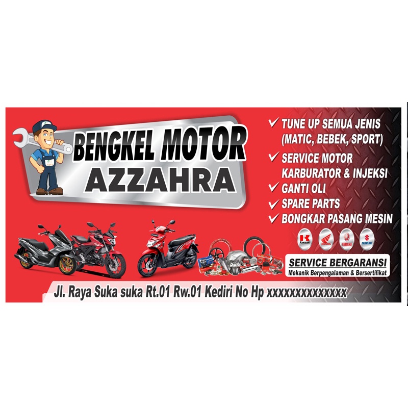 Jual Spanduk, Banner, Backdrop Bengkel Motor | Shopee Indonesia