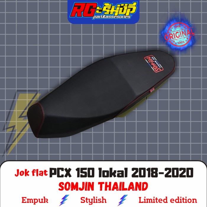 Jual Jok slim flat Honda PCX 150 lokal 2018 2020 somjin Thailand HD27 ...