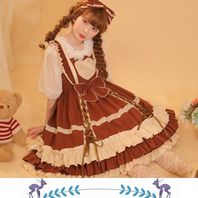 Jual Lolita Skirt Original Sweet Cute Polka Dots Lolita Dress Princess ...