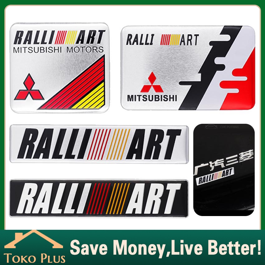 Jual Stiker Emblem Logo Mitsubishi Ralliart Revolution Bahan Metal ...
