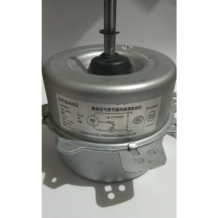 Jual Motor Fan Outdoor AC 2PK YDK36-6 36W 220-240VAC CW OPG27 | Shopee ...
