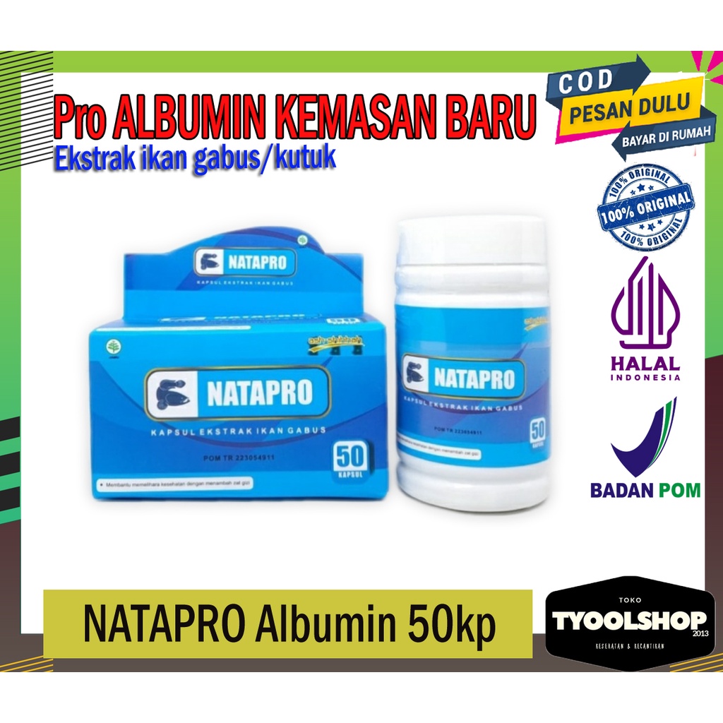 Jual Pro Albumin NATAPRO 100% Ekstrak Ikan Gabus / kutuk - Kapsul ... Jual Pro Albumin NATAPRO 100% Ekstrak Ikan Gabus / kutuk - Kapsul ...