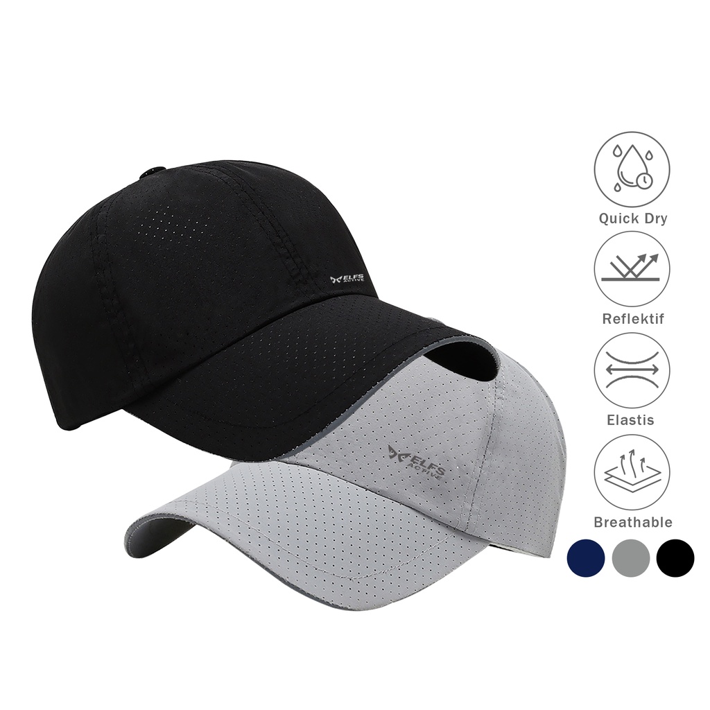 Jual Topi Running Hiking Hat Quick Dry Reflective Mesh Sports Baseball ...