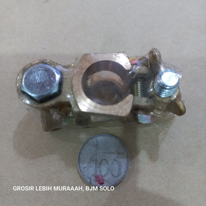 Jual KLEM AKI BESAR KUNINGAN (N50 N70 DLL) HARGA 1 SET (+) DAN ...