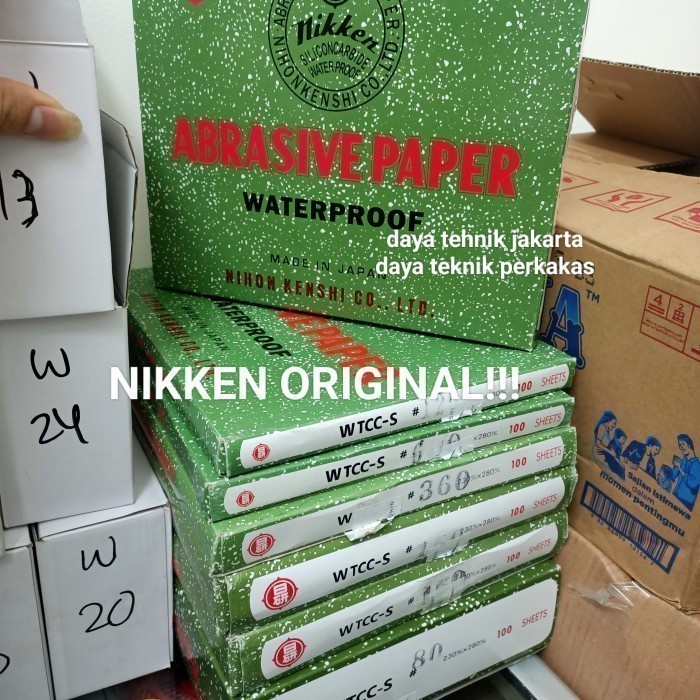 Jual Amplas Nikken 120 150 180 220 240 280 320 360 400 500 600 800 Original - 120 abrasive paper ...