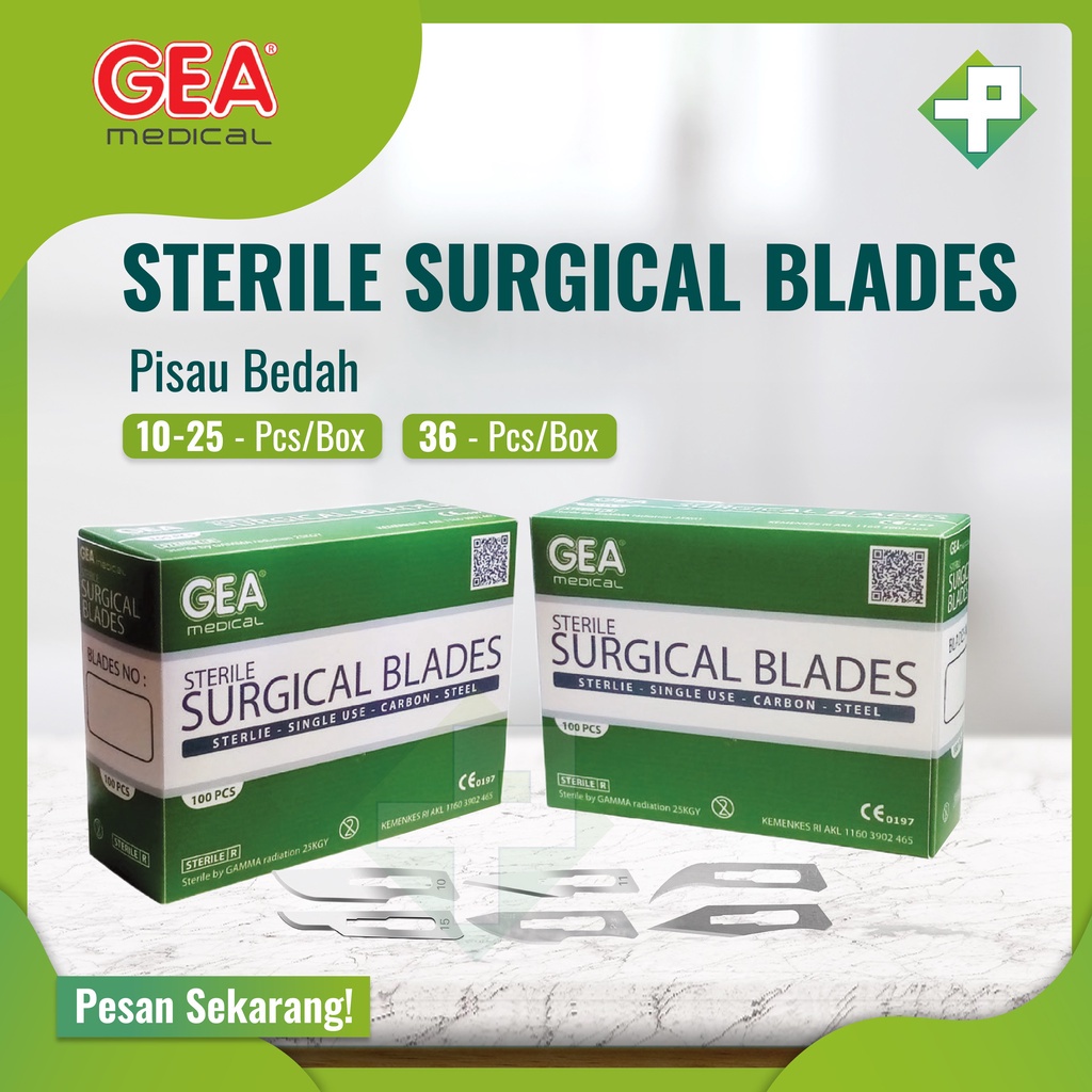 Jual Sterile Surgical Blades GEA Pisau Bedah / Alat Bedah Bisturi ...