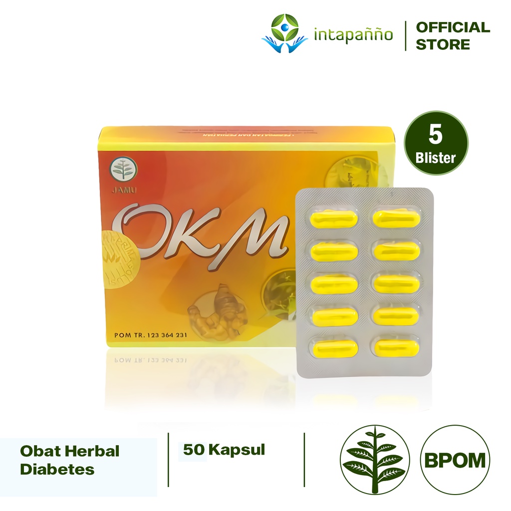 Jual INTAPANNO COMBO 5 OKM 33 Obat Herbal Diabetes / Kencing Manis 50 ...