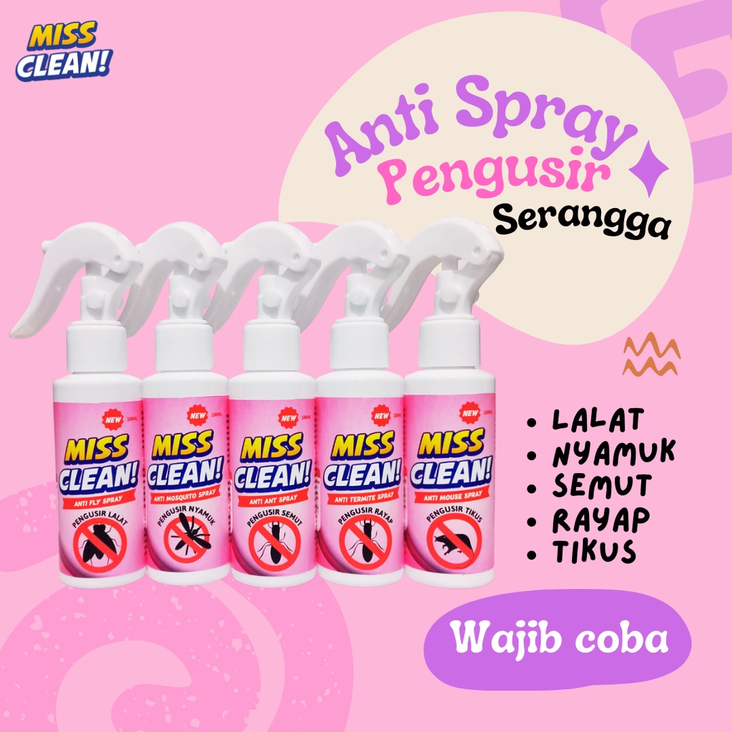 Jual MISS CLEAN spray anti serangga nyamuk lalat rayap semut tikus ...