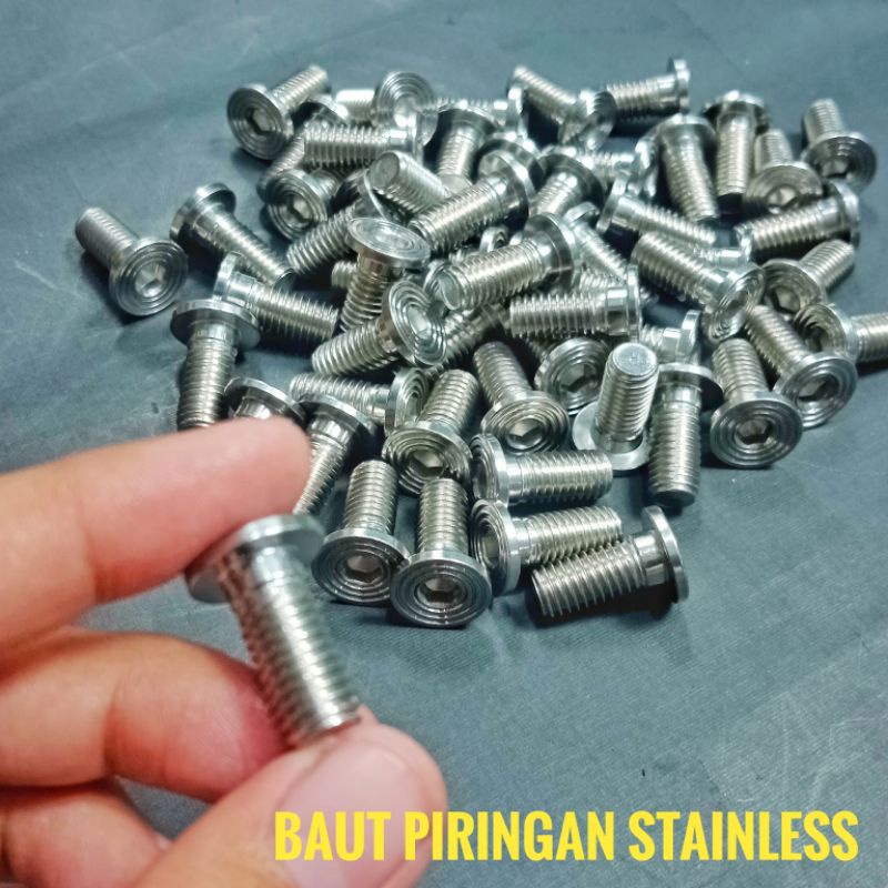Jual Baut Disc Piringan Cakram Stainless Full Drat 12 Import | Shopee Indonesia