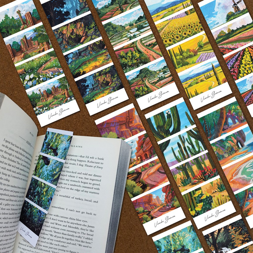 Jual Bookmark by VIANKA GUINAZ / Pembatas Buku Gouache Ilustrasi ...